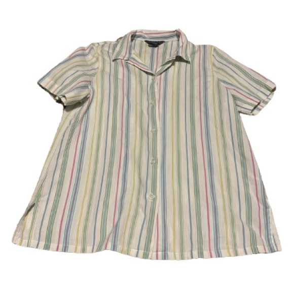 Koret | Tops | Koret Striped Boxy Striped Button Up | Poshmark